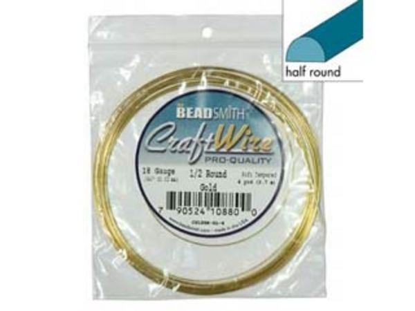 18 Gauge Half Round Gold Metal Craft Wire | Metal Wire for Wire ...