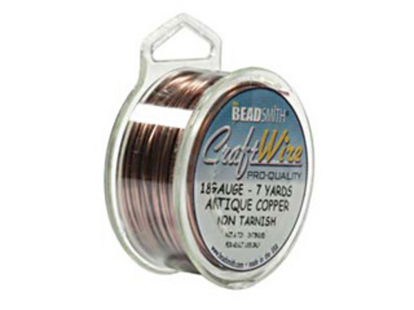 18 Gauge Round Antique Copper Base Metal Wire - 7-yard Spool | Metal ...