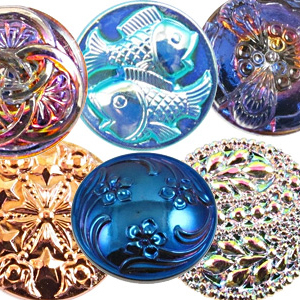 Czech Glass Buttons | Hand Pressed Buttons