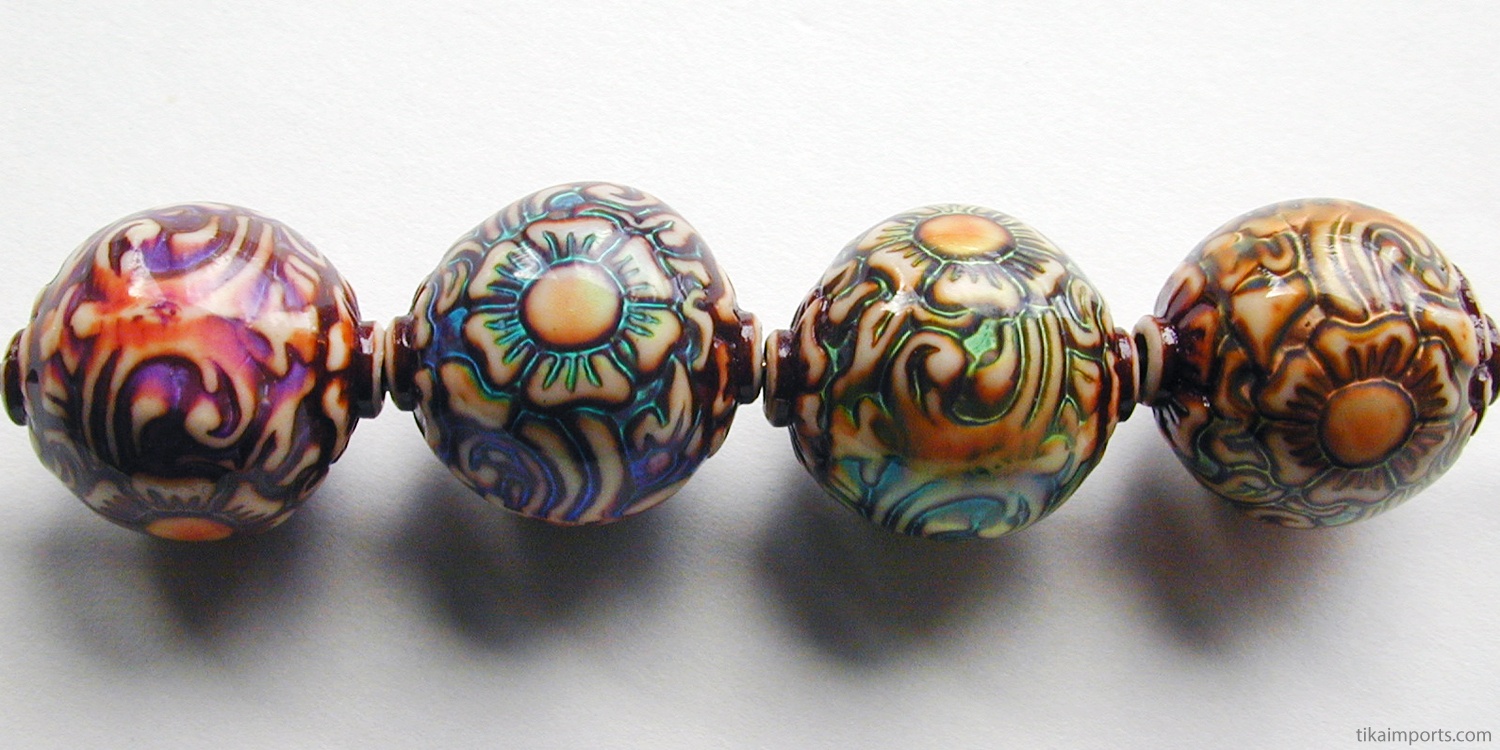 17 x 19mm Mirage Shangri-la Color-changing Mood Bead | Thermosensitive ...