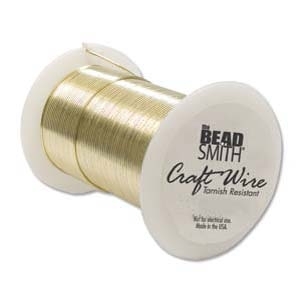 24 Gauge Round Gold Metal Craft Wire - Soft Non-Tarnish Copper Core ...