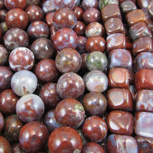 Gemstone Beads | Semiprecious Stone Red Lightning Agate